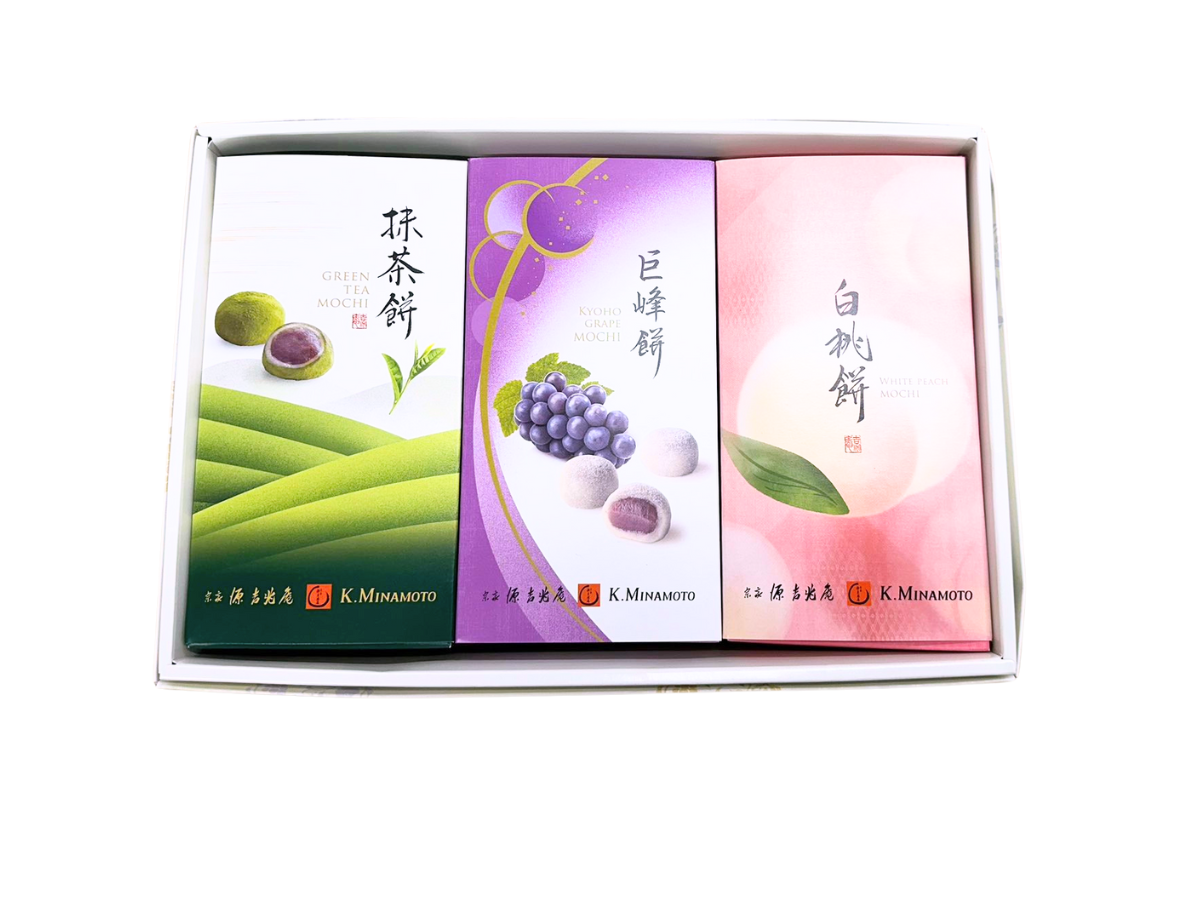 MOCHI ASSORTMENT (Matcha, White peach and grape mochi) - K.Minamoto ...